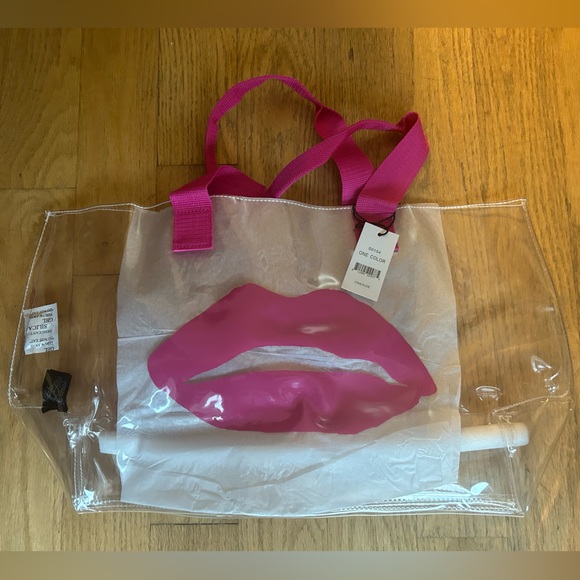Saks Fifth Avenue | Bags | Saks Fifth Avenue Clear Plastic Lips Tote ...